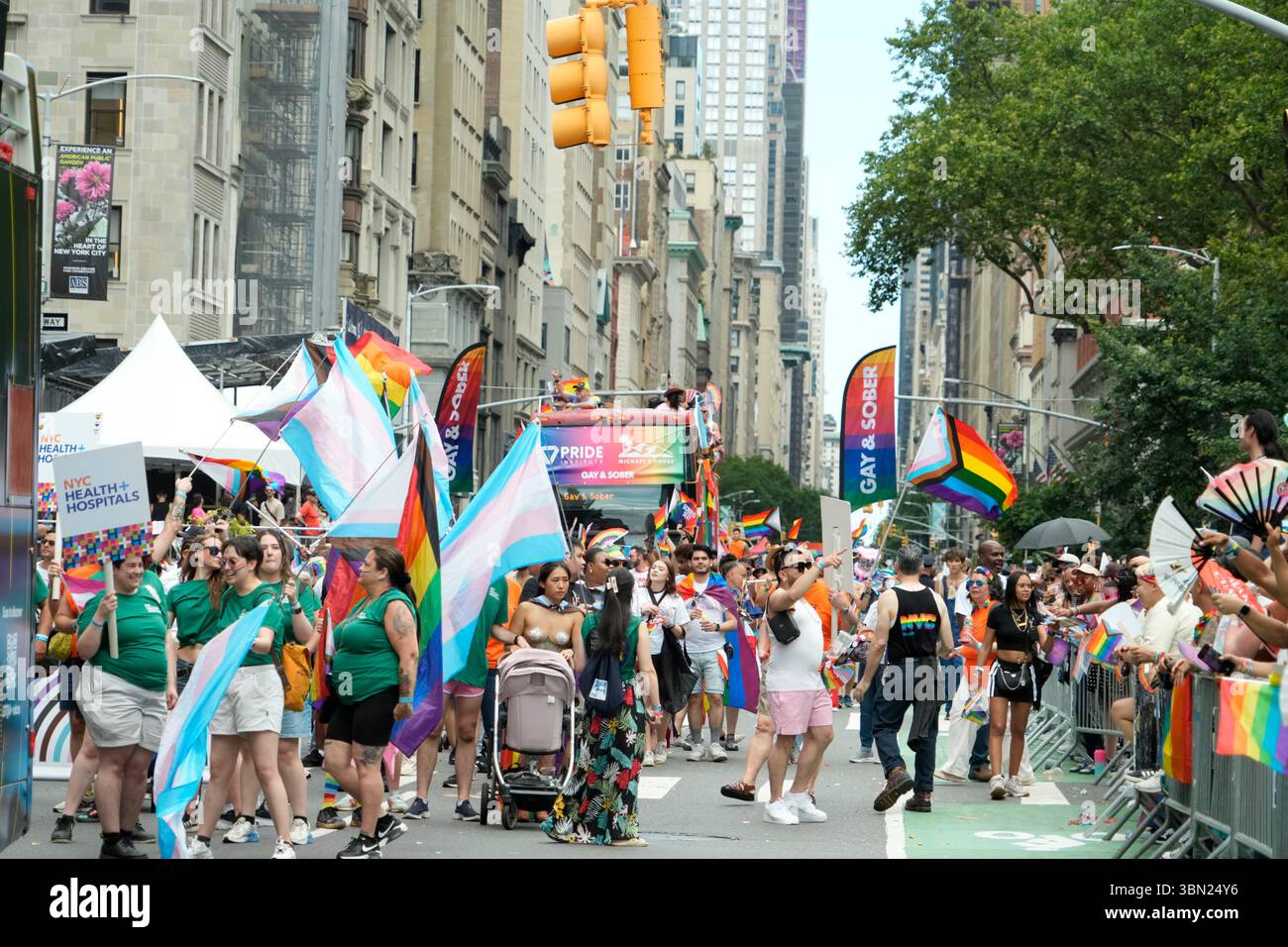 The NYC Pride March 2025 held along Fifth Avenue in New York City ...