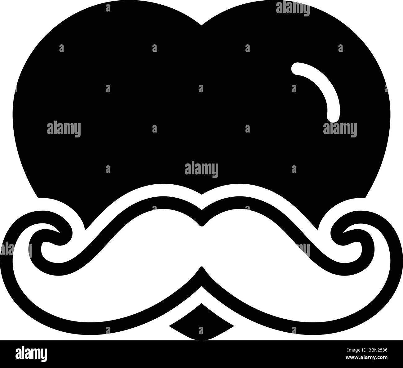 Love mustache silhouette Cut Out Stock Images & Pictures - Alamy
