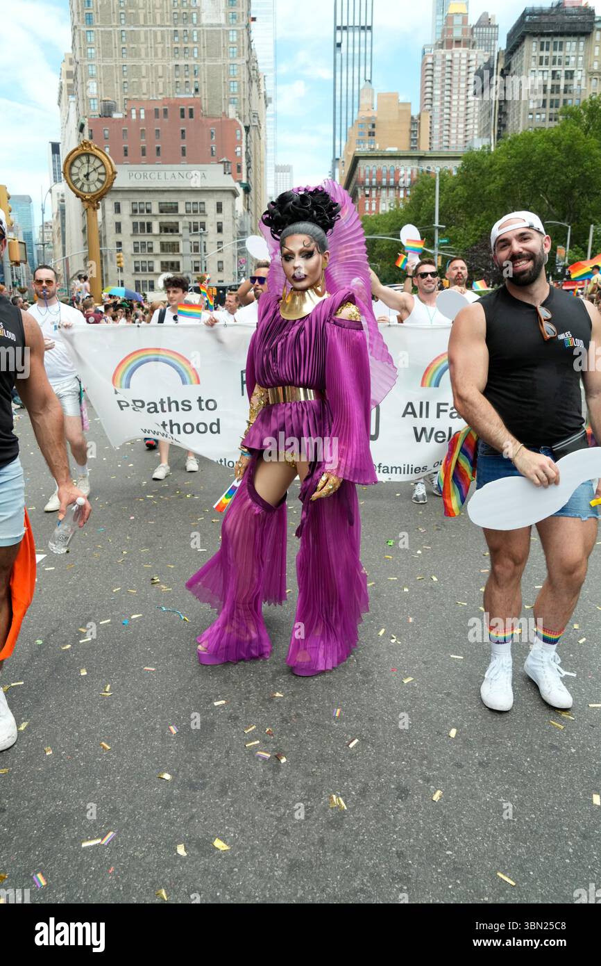 The NYC Pride March 2025 held along Fifth Avenue in New York City ...