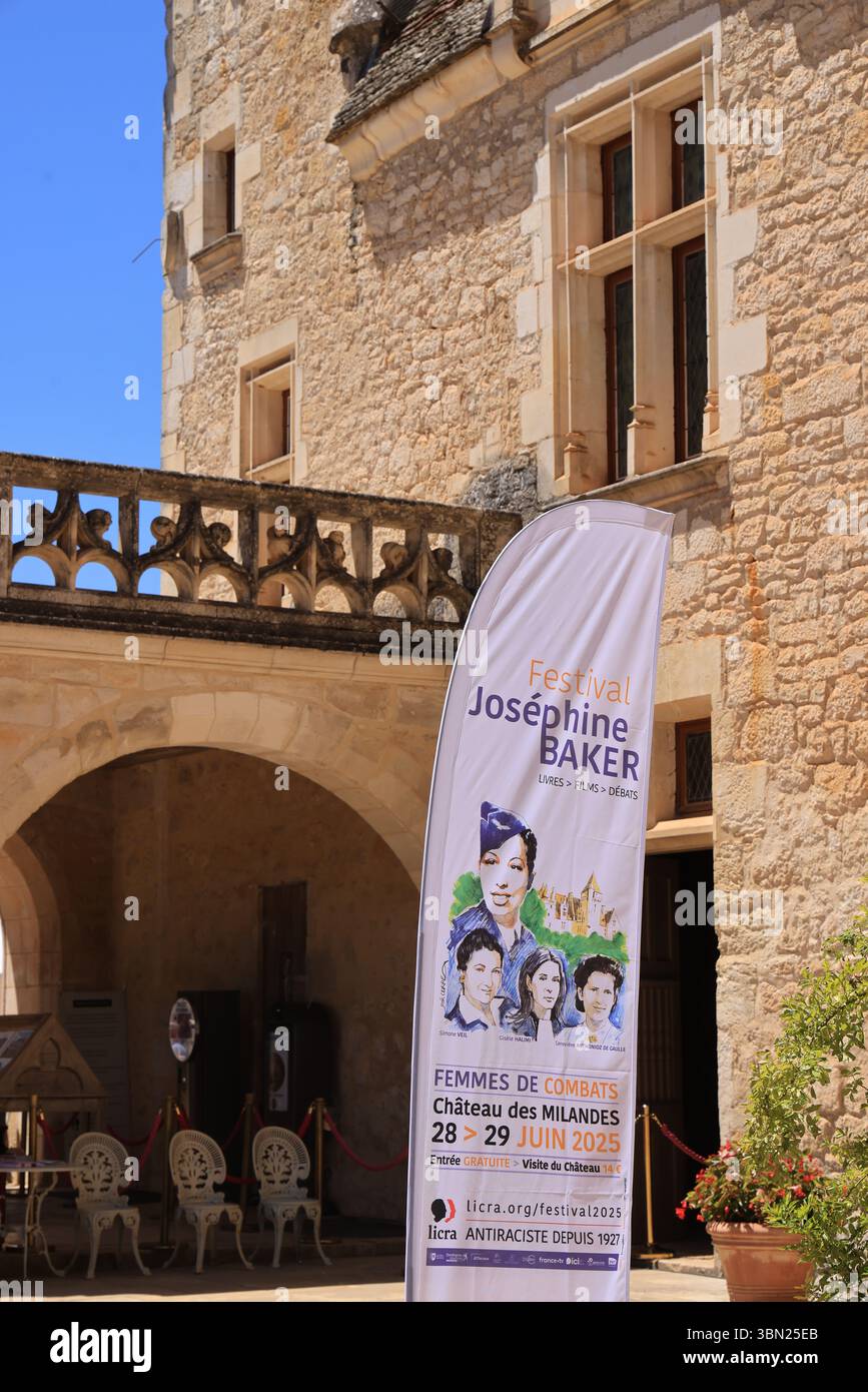 Joséphine Baker Festival at the Château des Milandes, the former home ...
