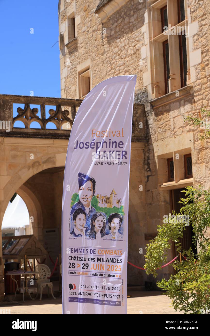 Joséphine Baker Festival at the Château des Milandes, the former home ...