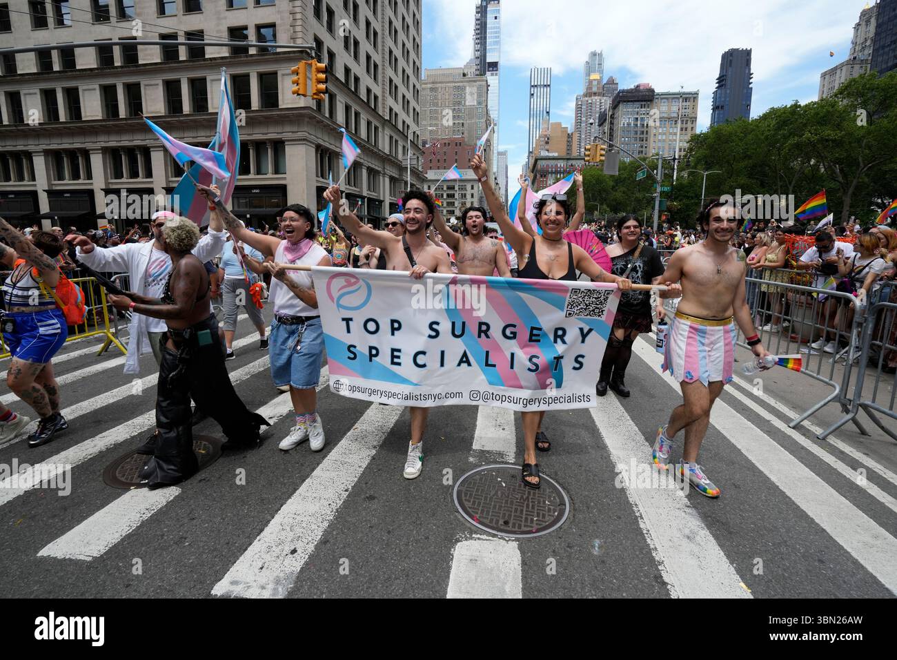 The NYC Pride March 2025 held along Fifth Avenue in New York City ...