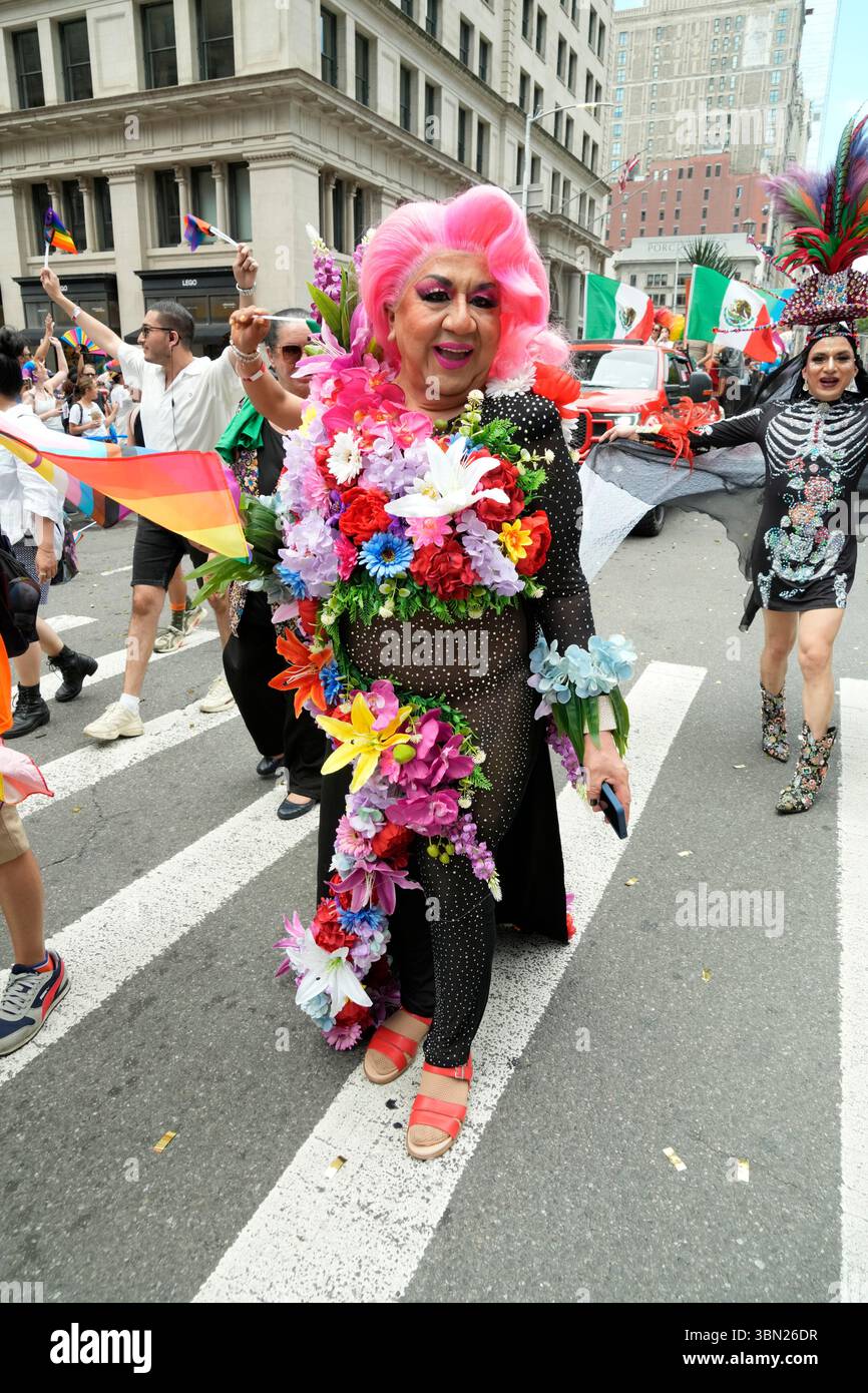 The NYC Pride March 2025 held along Fifth Avenue in New York City ...
