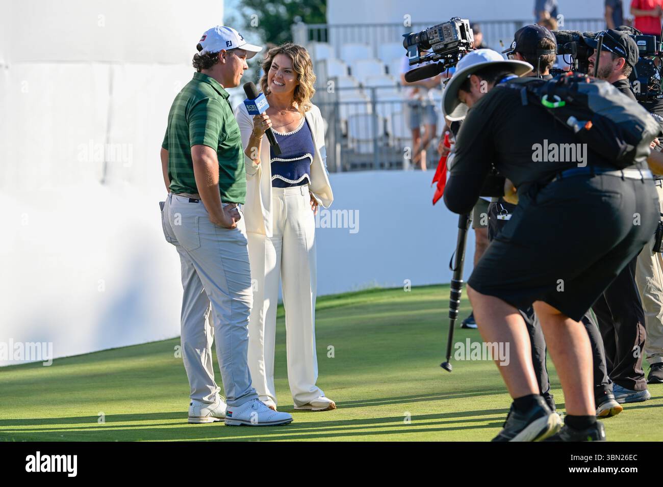 DETROIT, MI - JUNE 29: Aldrich Potgeiter (SAF) is interviewed by CBS ...