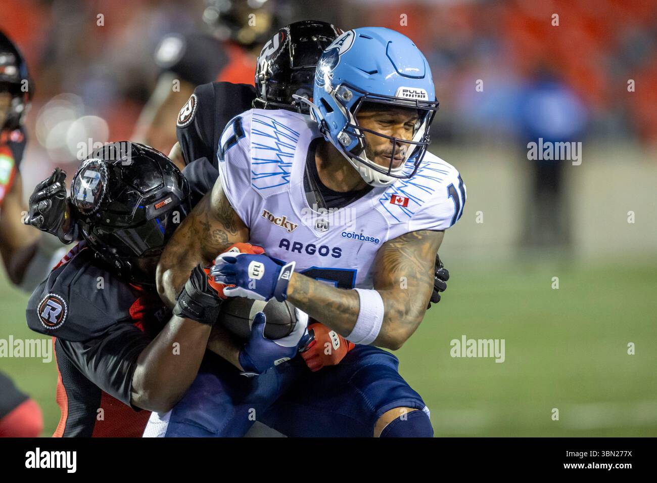 Ottawa, Canada. 29 Jun 2025. Kevin Mital (10) of the Toronto Argonauts ...