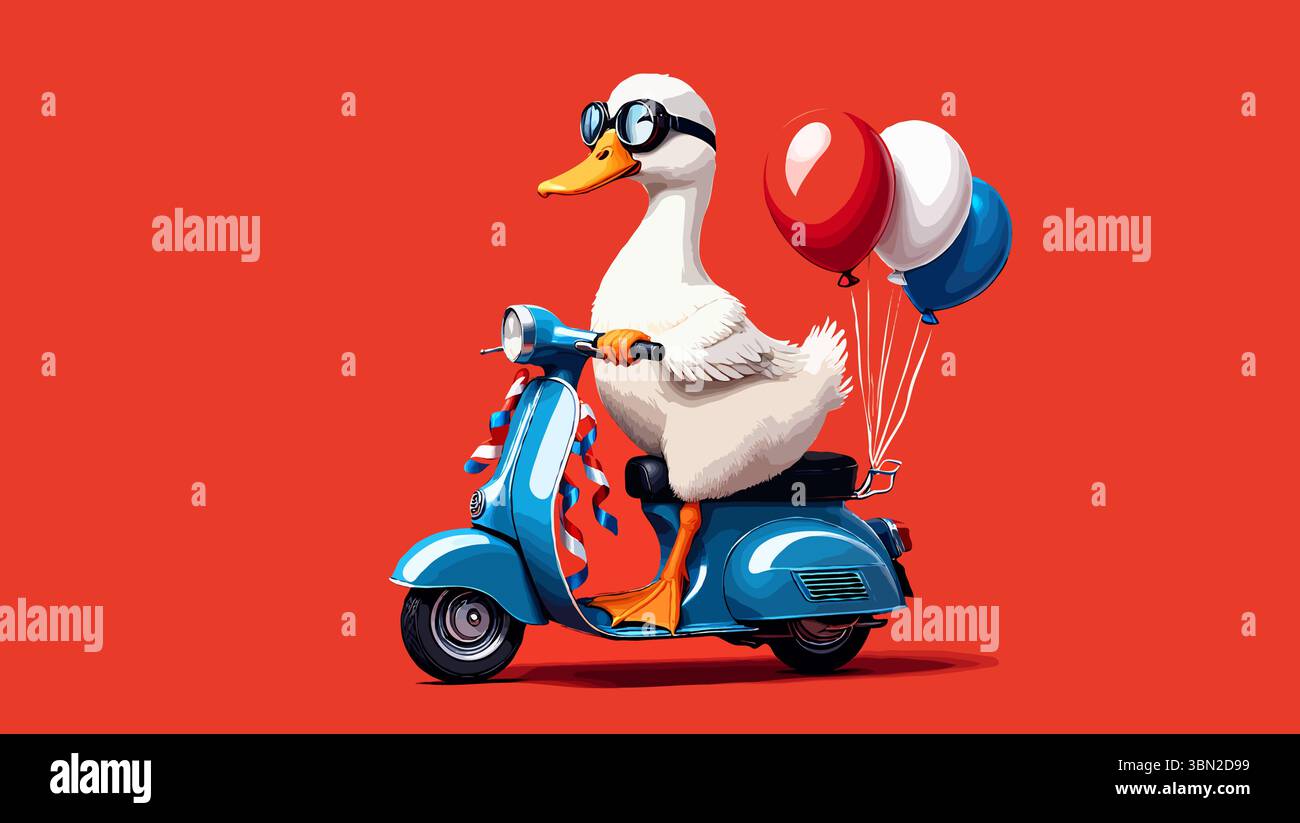 Duck wearing goggles Stock Vector Images - Alamy