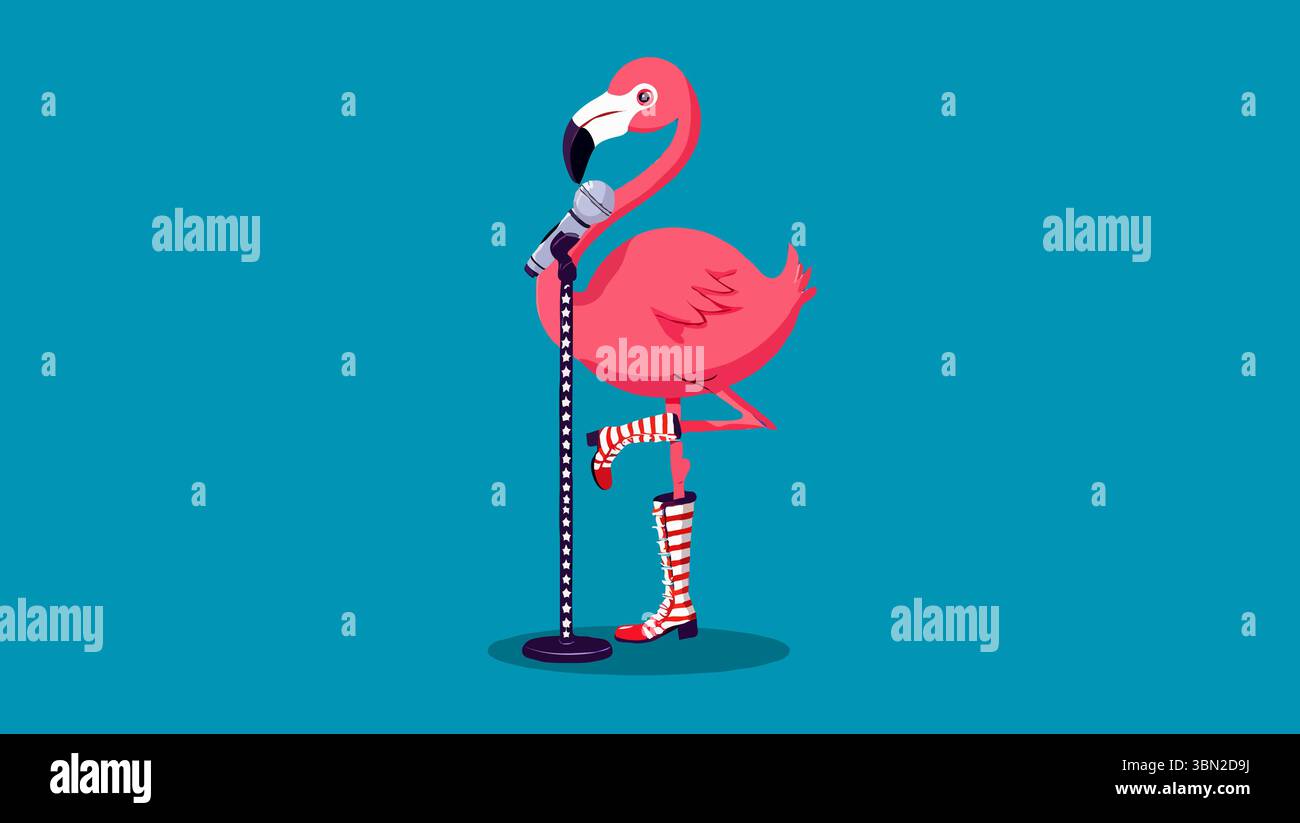 Flamingo show Stock Vector Images - Alamy