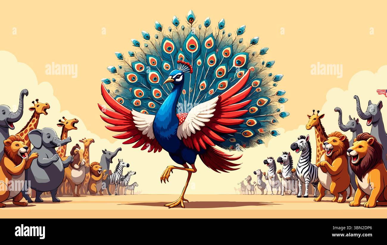 Red white and blue parade Stock Vector Images - Alamy