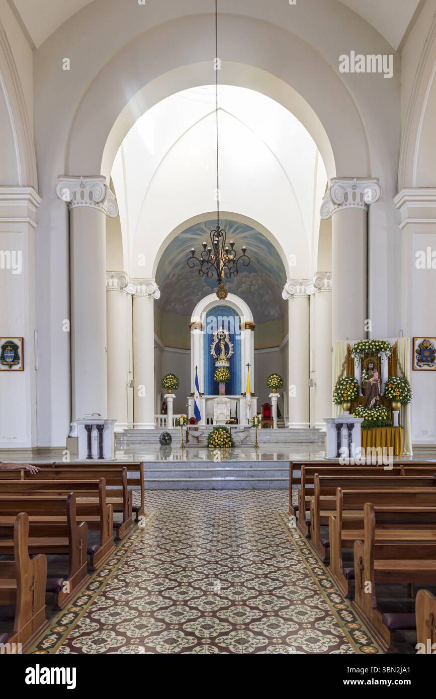 Interior with altar of beautiful Conception of Mary Cathedral Church in ...