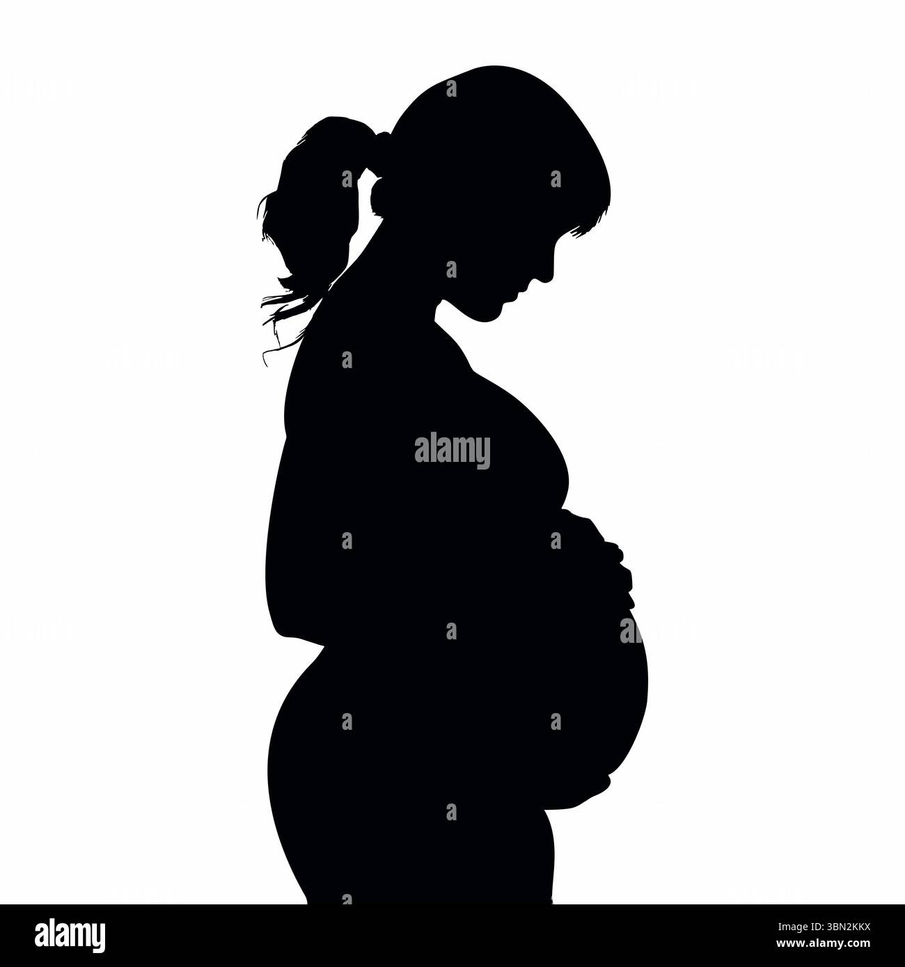 Pregnancy with baby IVF (In Vitro Fertilization) fertility silhouette ...