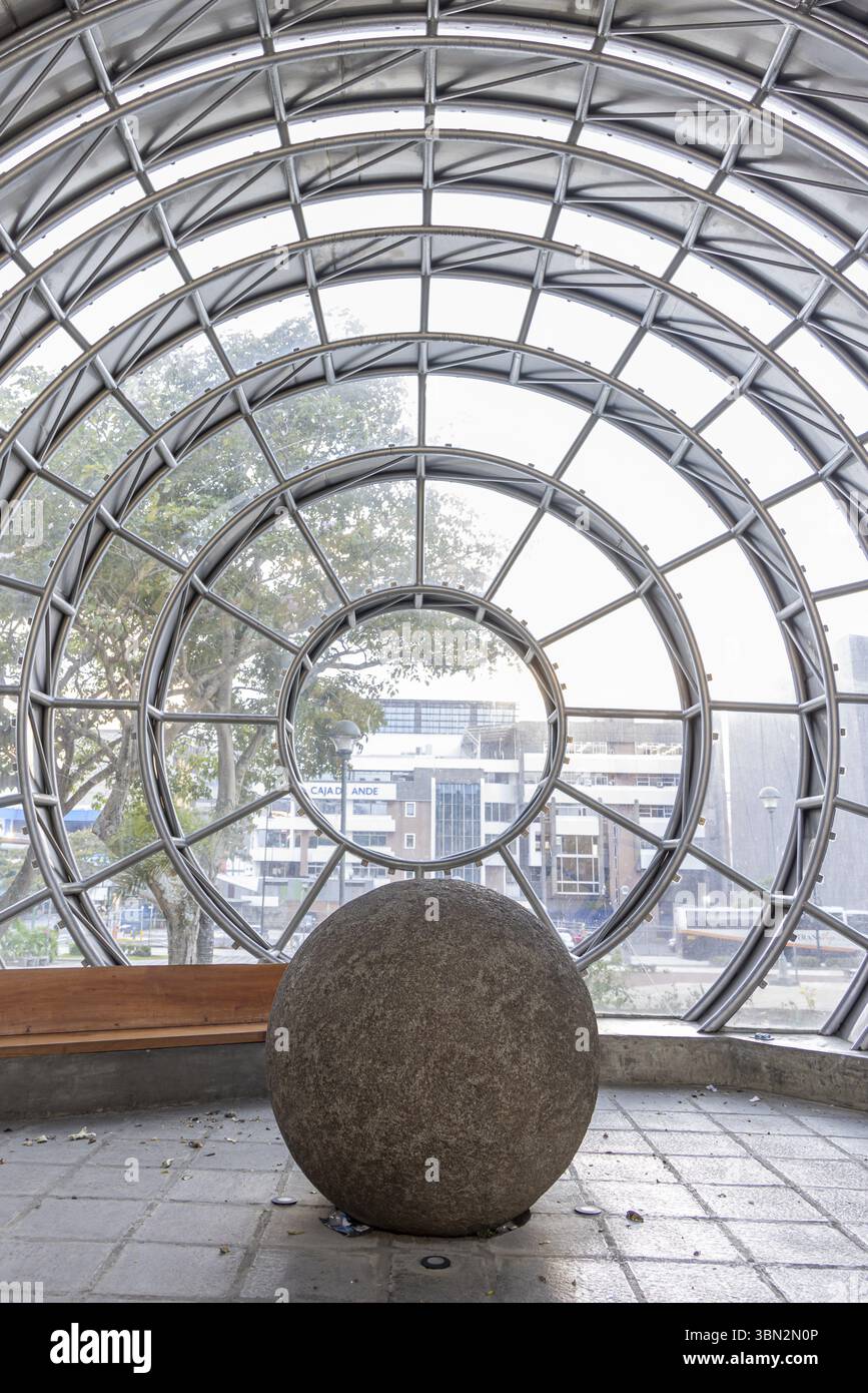 San Jose, Costa Rica -March 26, 2024: Stone spheres in National Museum ...