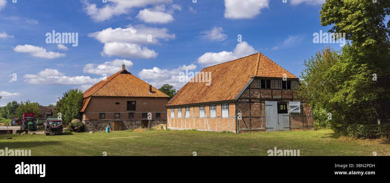 Farm at estate Gut Wotersen castle in Roseburg Schleswig-Holstein in ...