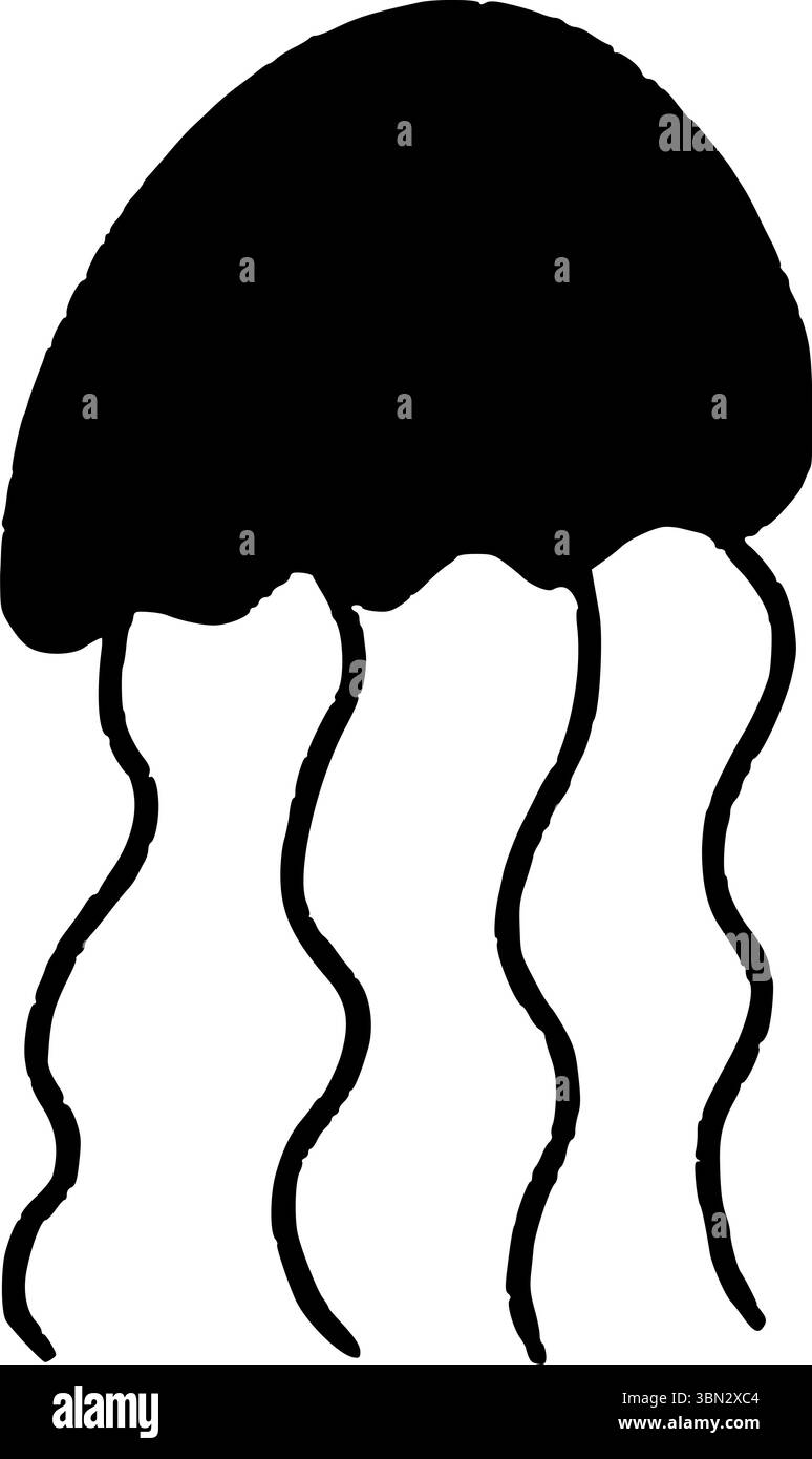 Octopus silhouette, Hand drawn Octopus logo Isolated octopus on ...