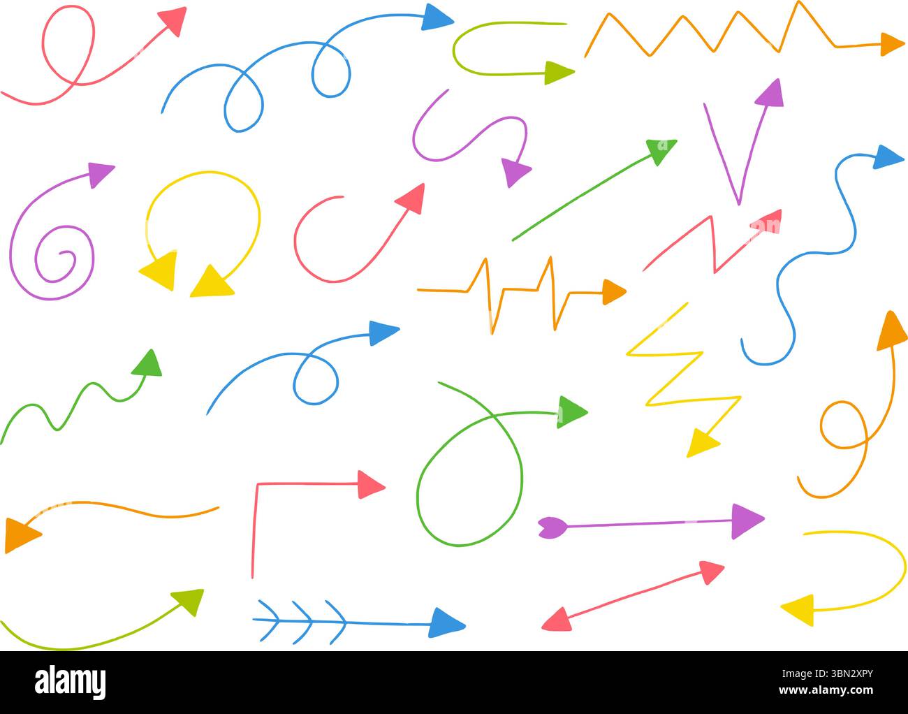 Hand drawn crayon arrow Stock Vector Images - Alamy