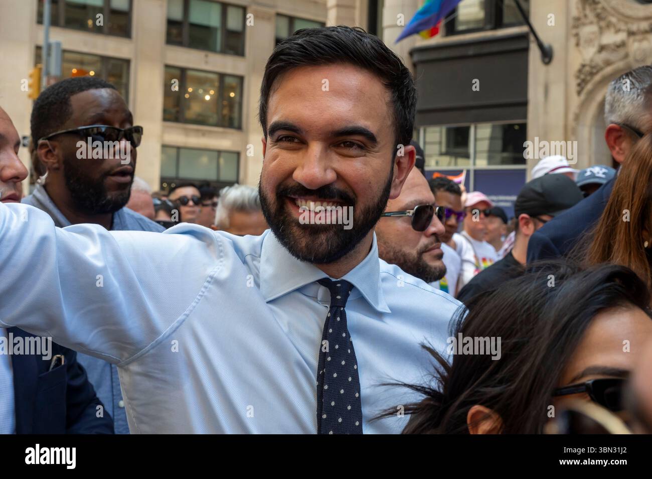 Zohran mamdani american flag hi-res stock photography and images - Alamy