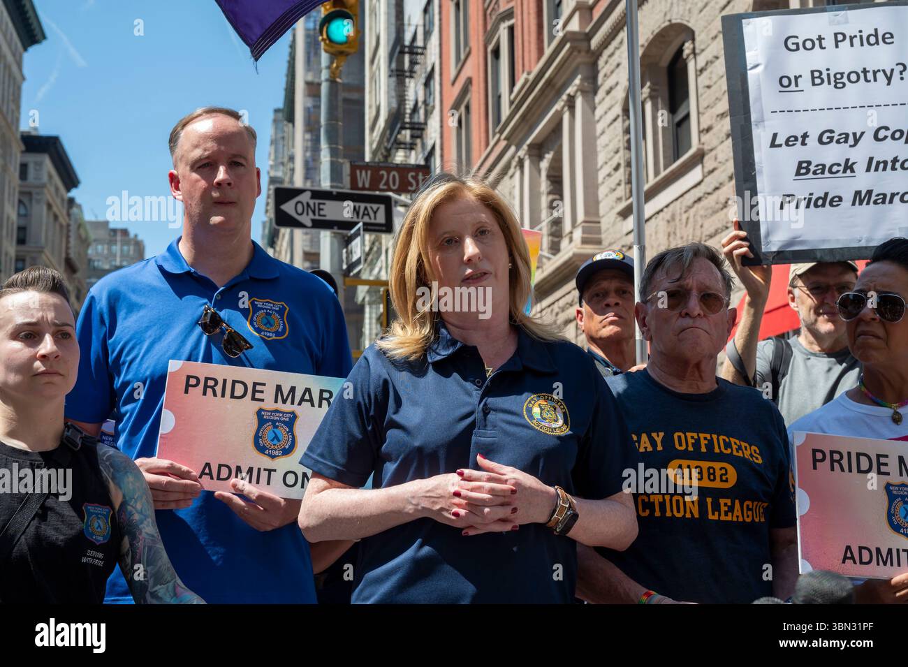 NYPD Commissioner Jessica Tisch speaks at presser as the NYPD's Gay ...