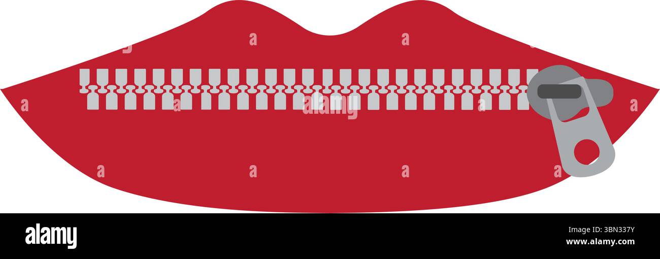 Woman zip mouth Stock Vector Images - Alamy