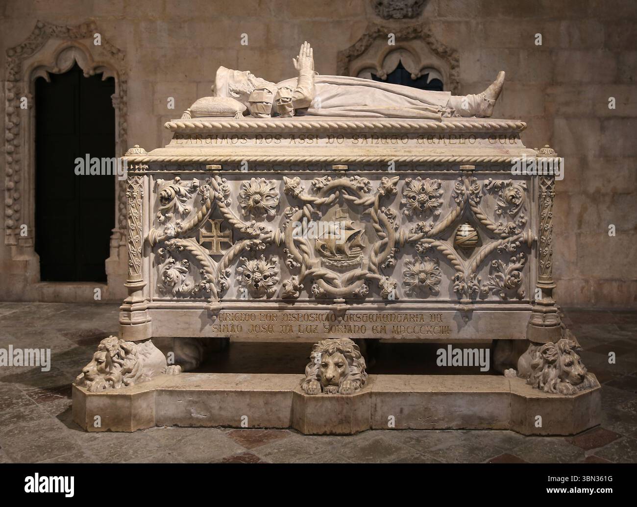 Tomb of Vasco de Gama (1460-1524) in neo-Manueline style by Costa Mota ...