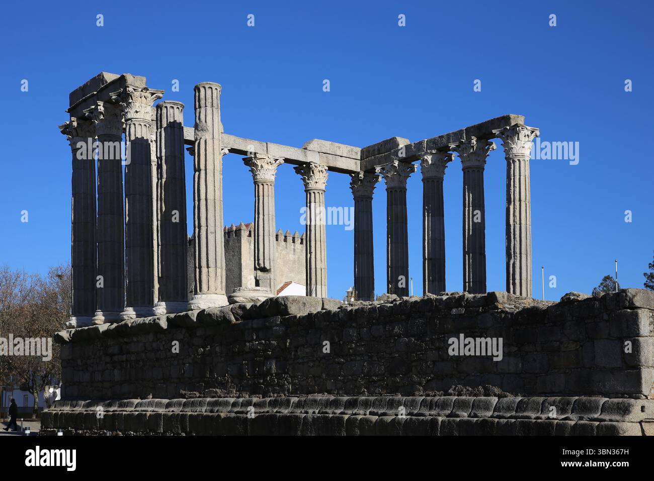 Portugal. Roman temple of Evora. 1st century AD. Ancient Iberian Roman ...