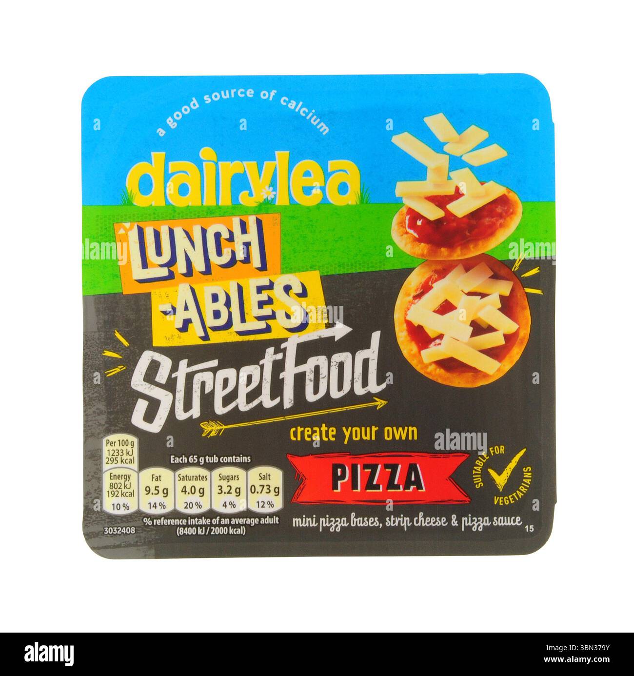 Dairylea lunchables street food pizza flavour snack pack containing ...
