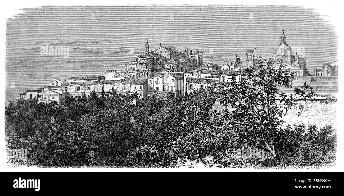 Panoramic sicily view Black and White Stock Photos & Images - Alamy