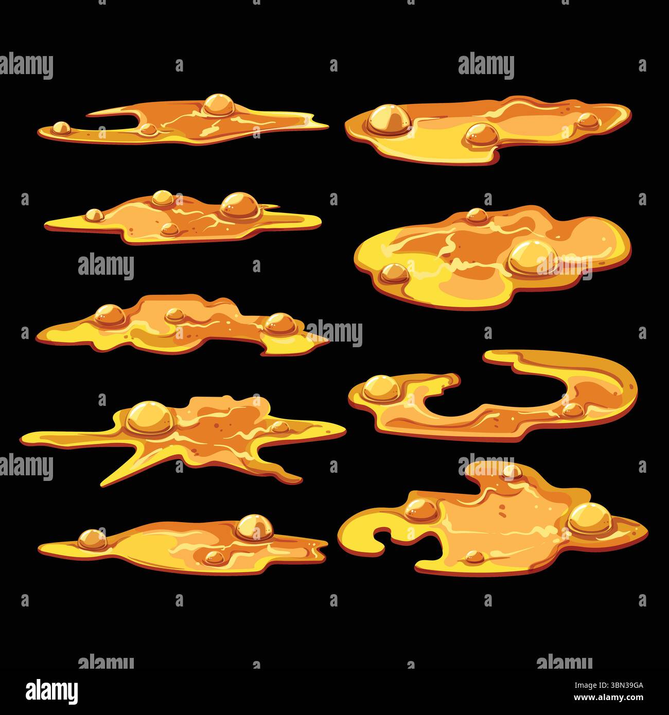 lava puddle set cartoon vector illustration Stock Vector Image & Art ...