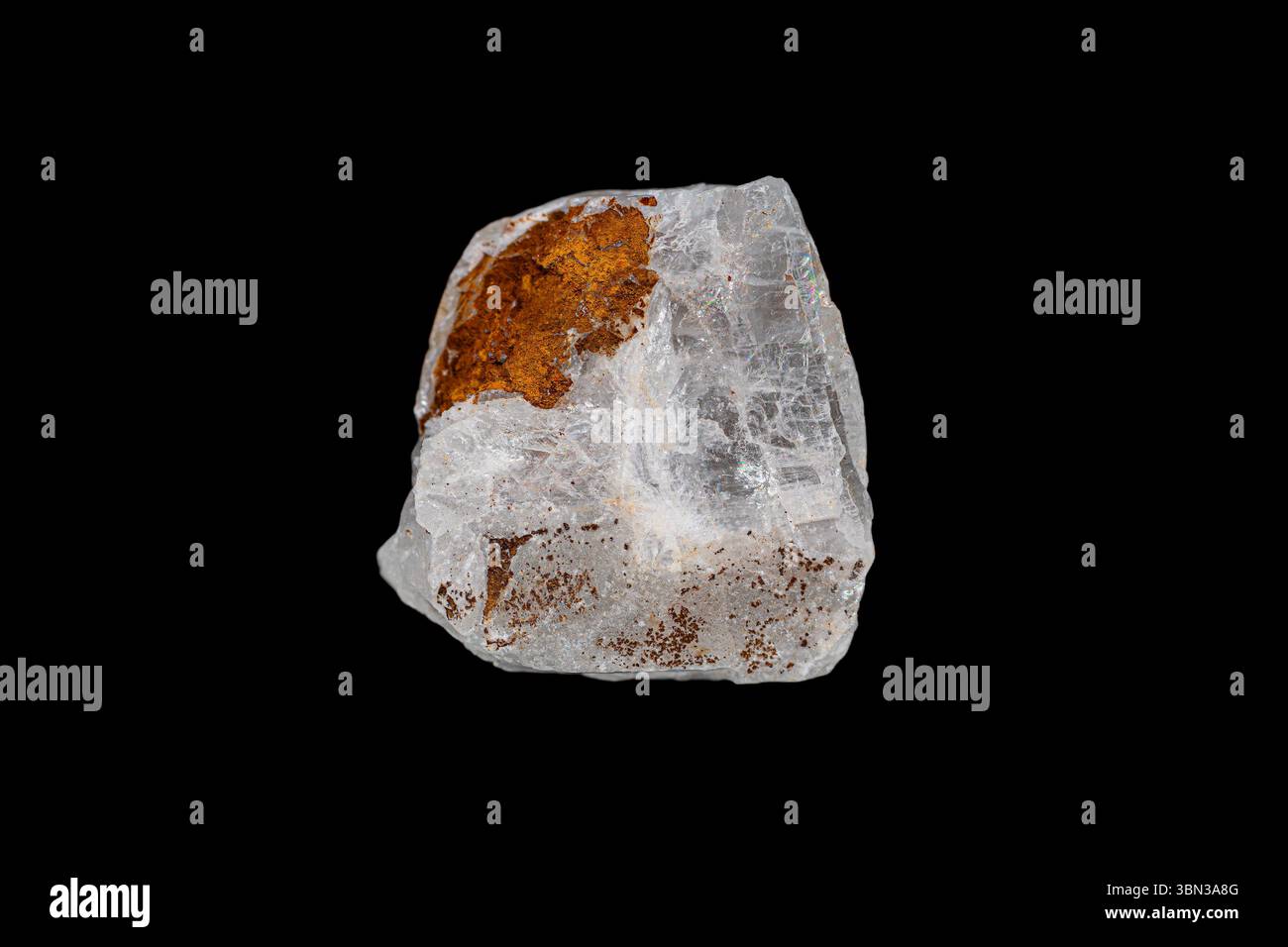 Natural barite (baryte) mineral crystal ore on dark background, main ...