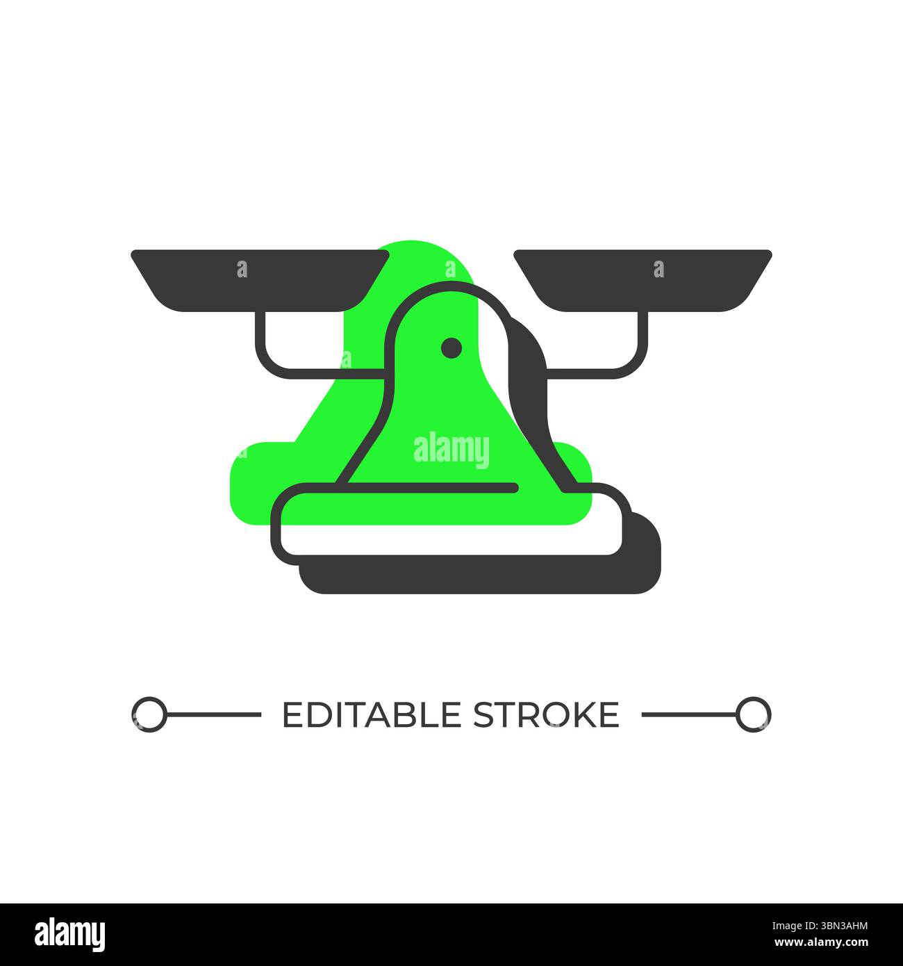 Balance scales offset shadow line icon Stock Vector Image & Art - Alamy