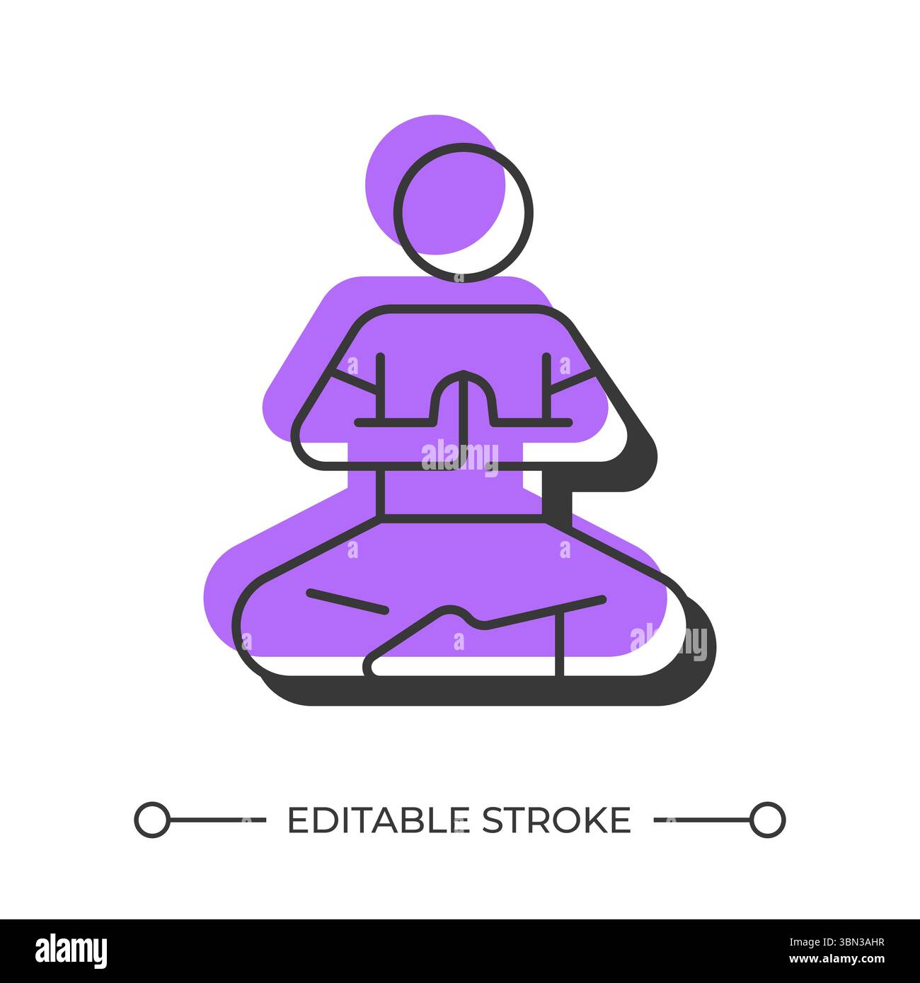Meditation practice line icon Stock Vector Images - Alamy