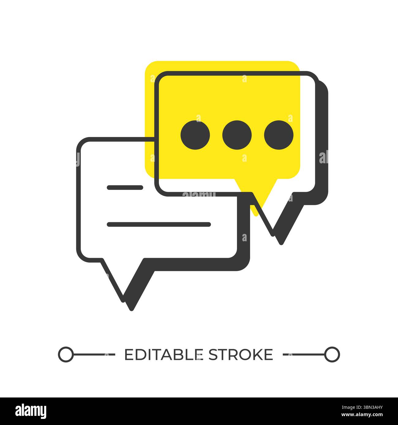 Chat icon bold outline Stock Vector Images - Alamy