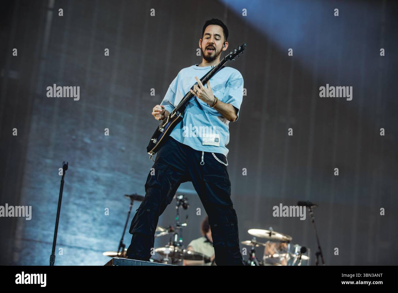 Mike Shinoda of Linkin Park performing on stage during “From Zero World ...