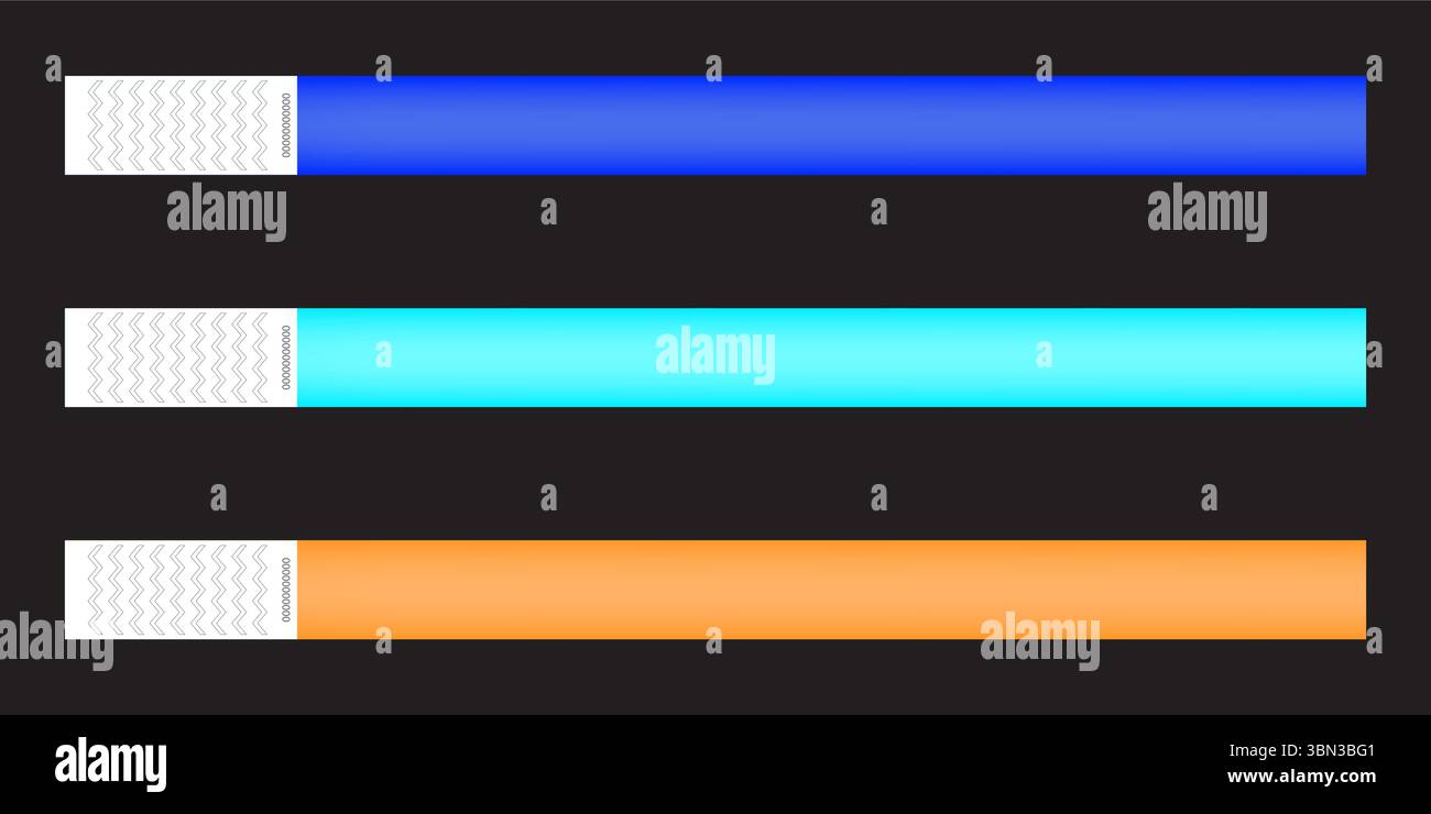 Paper event bracelet mockup. Admission wristband template for cinema ...