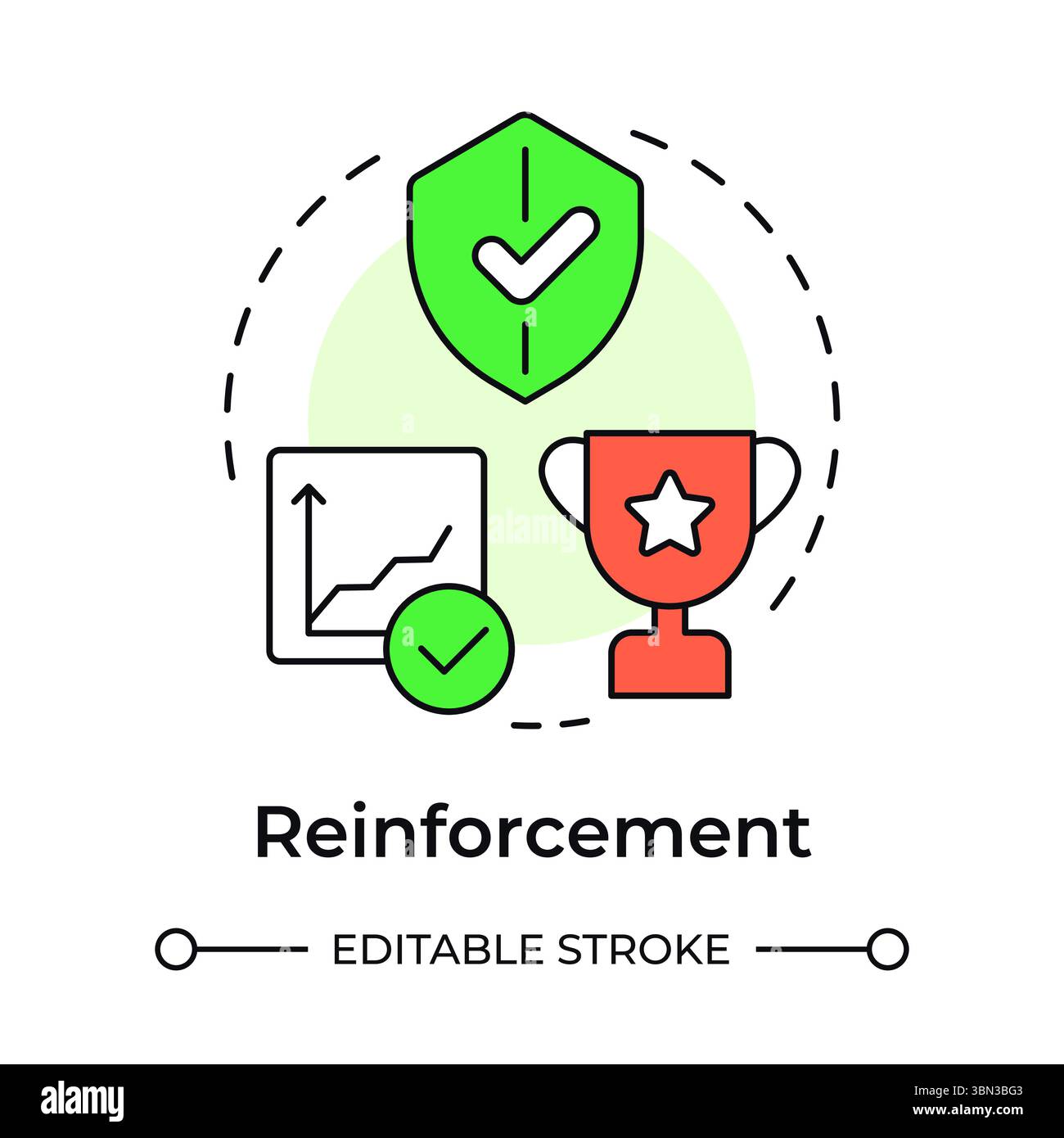 Reinforcement multi color concept icon Stock Vector Image & Art - Alamy
