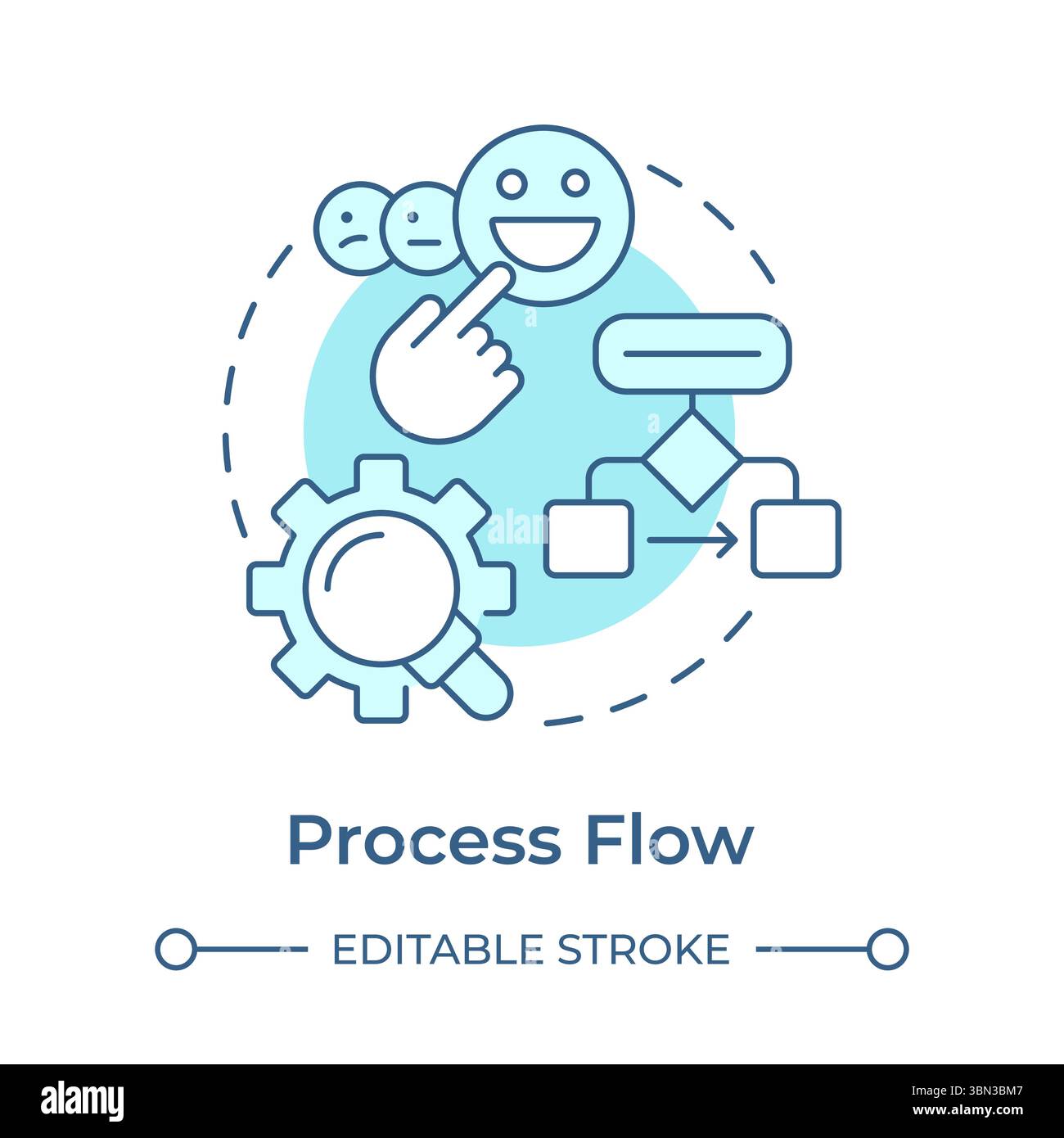 Process flow soft blue concept icon Stock Vector Image & Art - Alamy