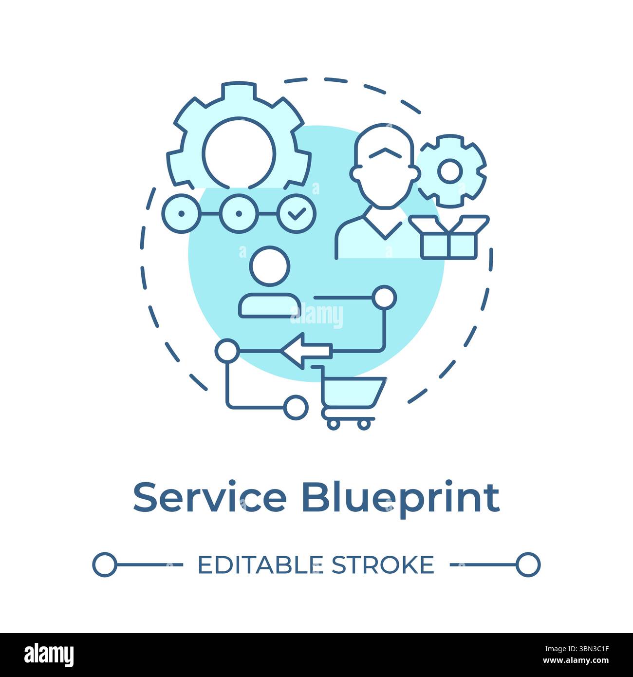 Service blueprint soft blue concept icon Stock Vector Image & Art - Alamy