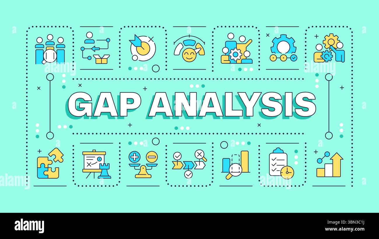 Gap analysis green word concept Stock Vector Image & Art - Alamy