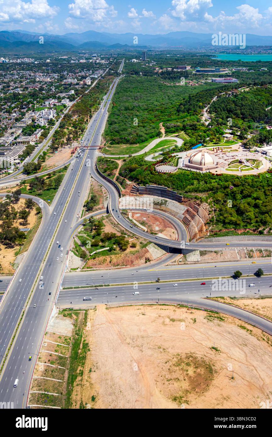 aerial view of Islamabad, Islamabad is the capital city of Pakistan ...