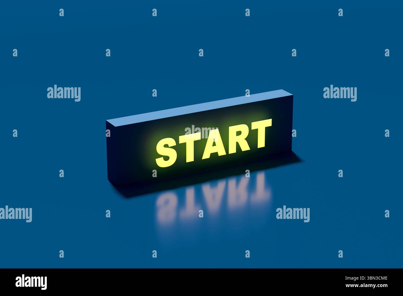 Glowing 3d launch button hi-res stock photography and images - Alamy