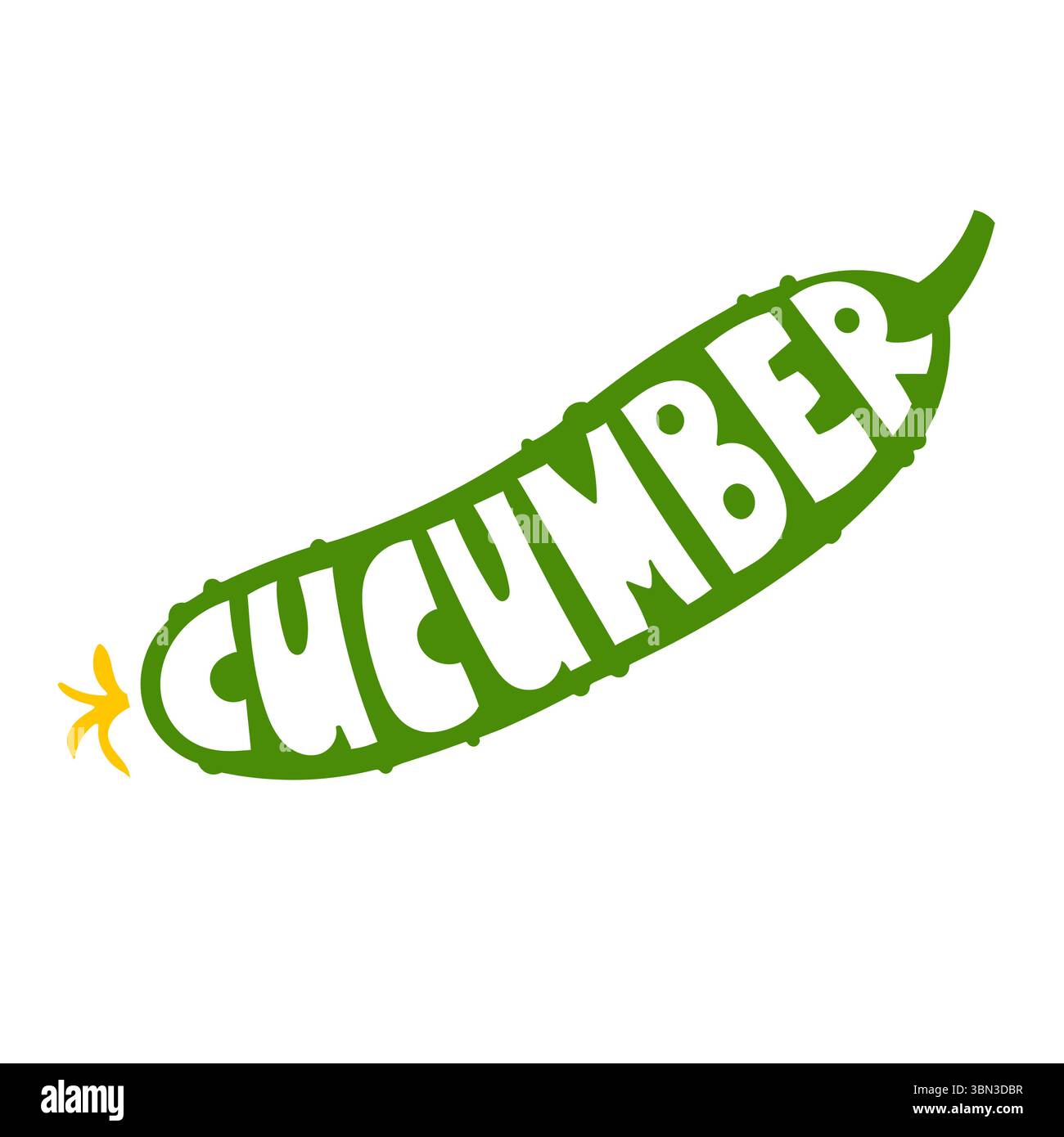 Snack cucumber on white Stock Vector Images - Alamy