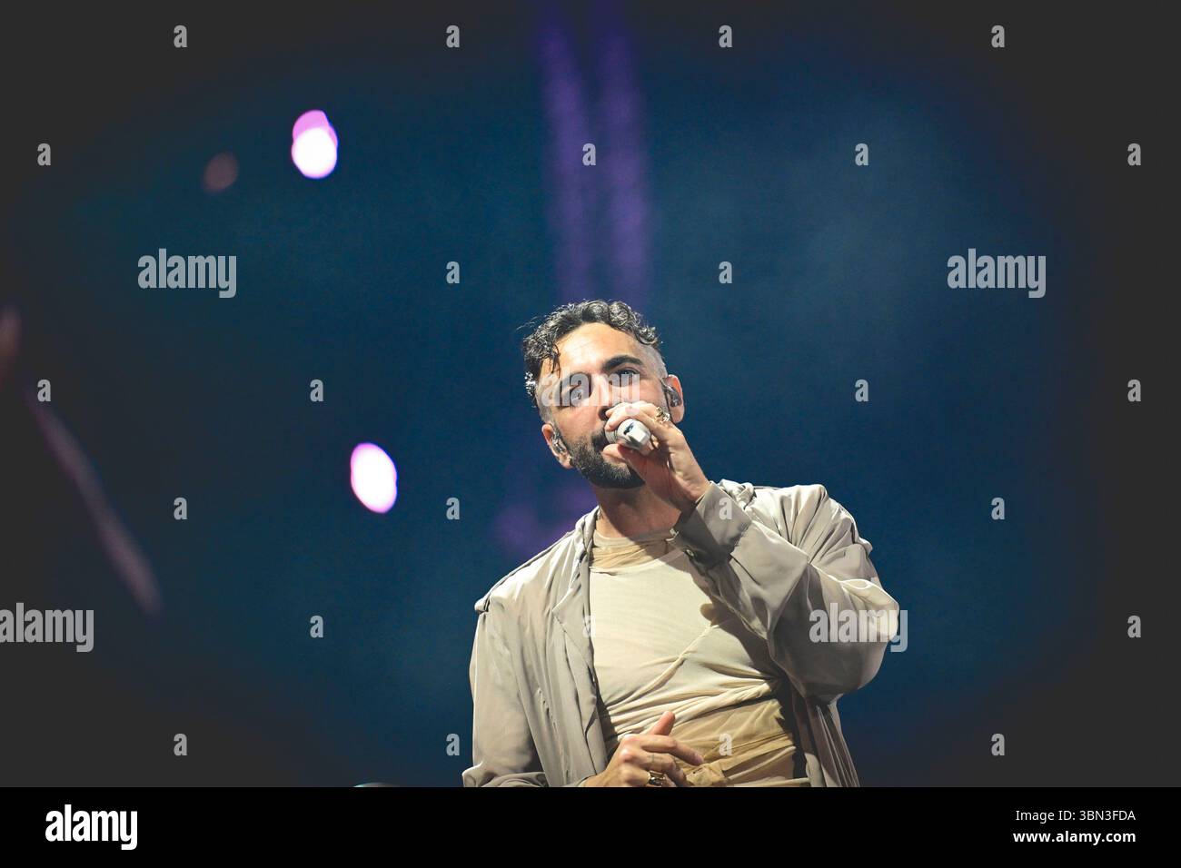 6/26/2025 Italian singer Marco Mengoni performs live on the stage of ...