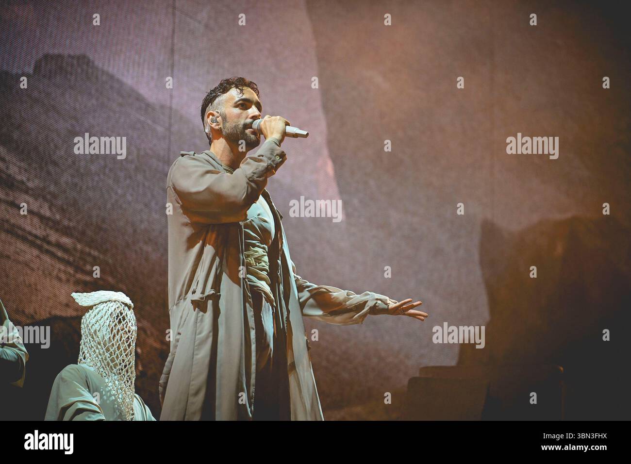 Napoli, Italy. 26th June, 2025. 6/26/2025 Italian singer Marco Mengoni ...