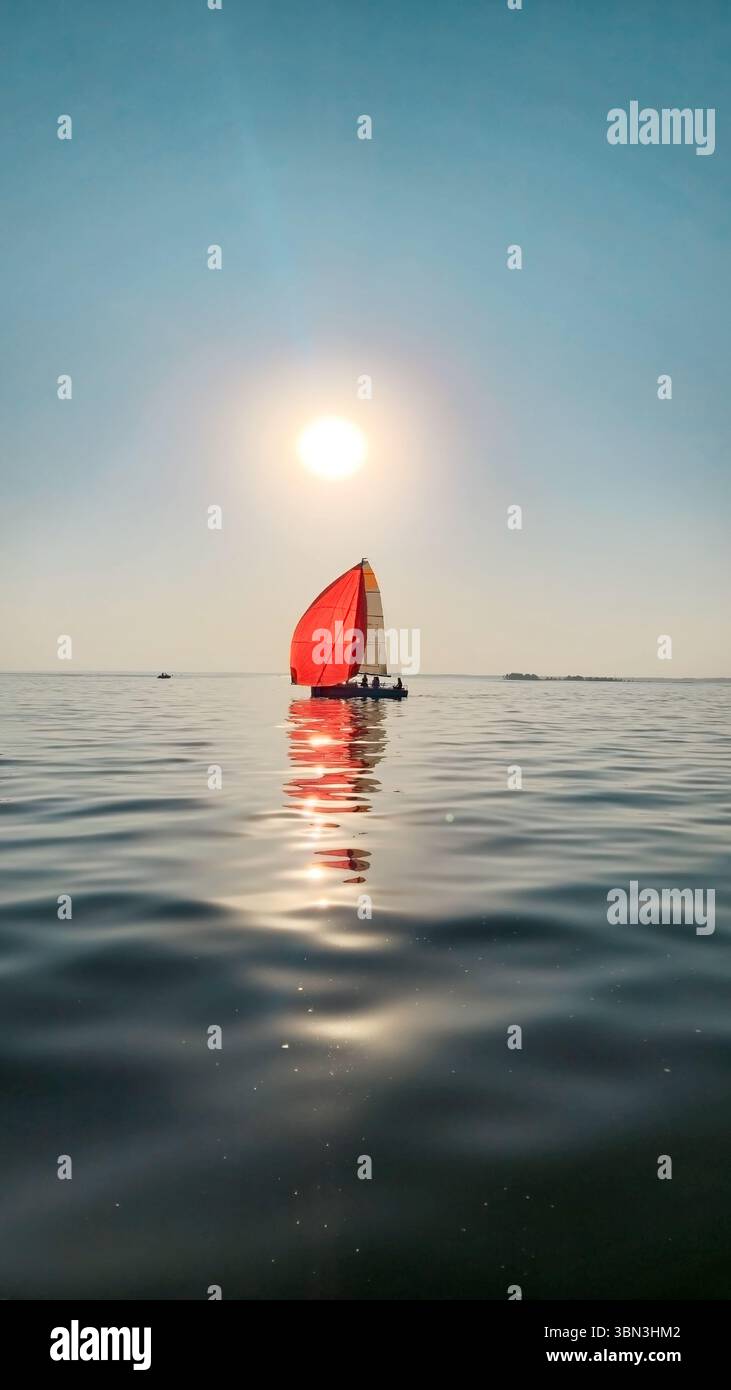 Sailboat glides smoothly hi-res stock photography and images - Alamy