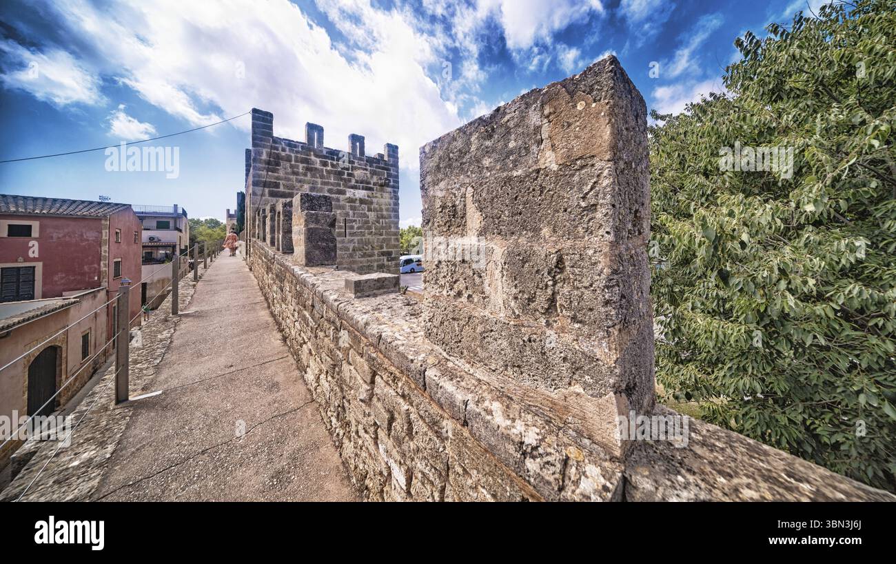 Monumental City Walls, 13th Century Medieval Walls, Alcudia, Mallorca ...