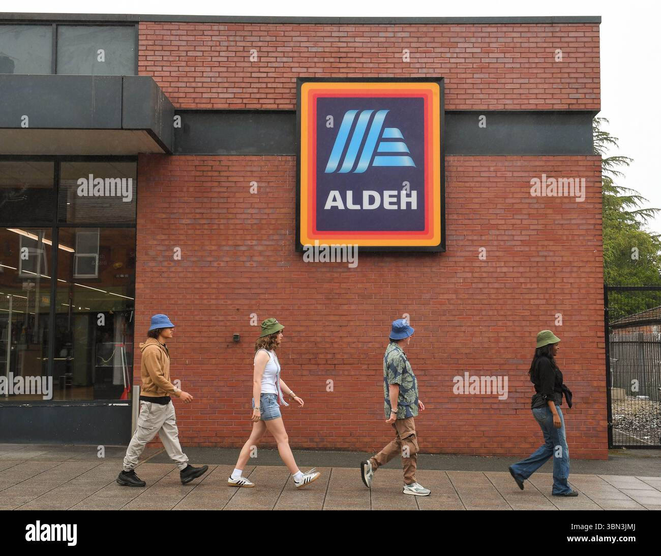 EDITORIAL USE ONLY General view of the Aldi store in Prestwich, where ...