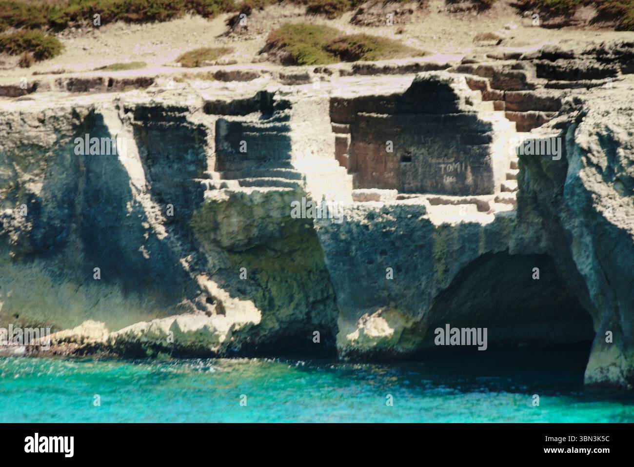 Rock-hewn caves used as cells of the ancient Basilian monks ...