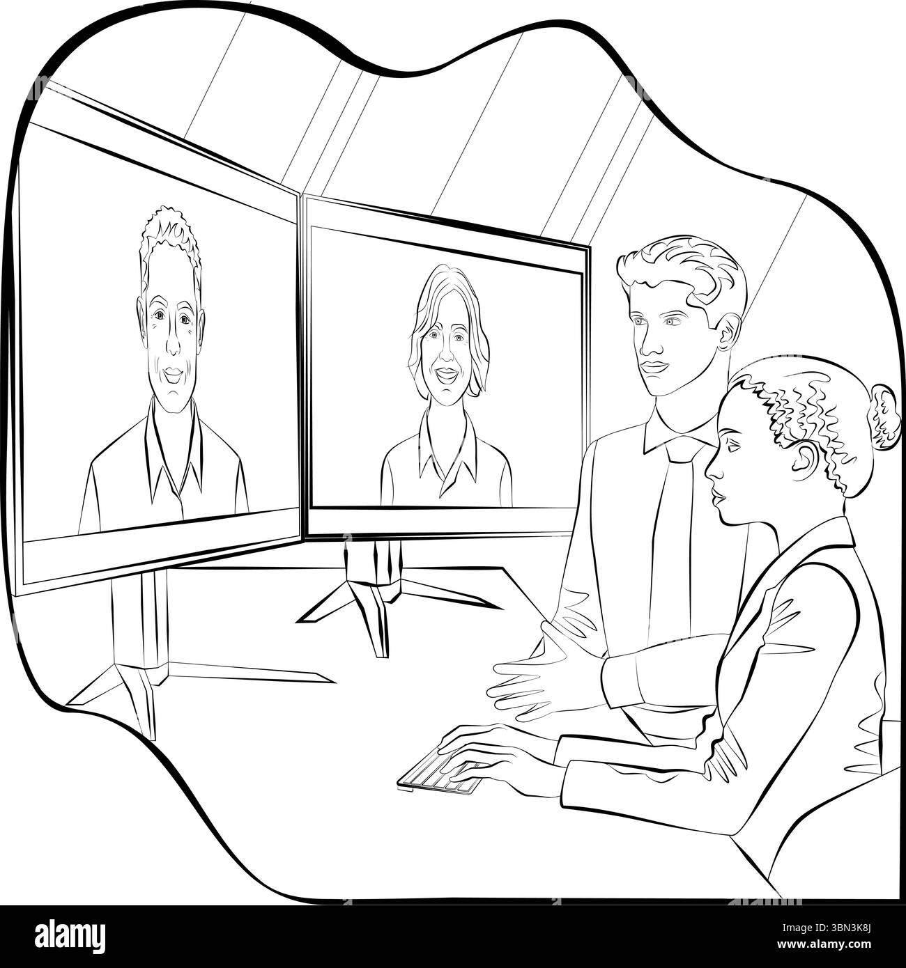 Remote leadership Stock Vector Images - Alamy