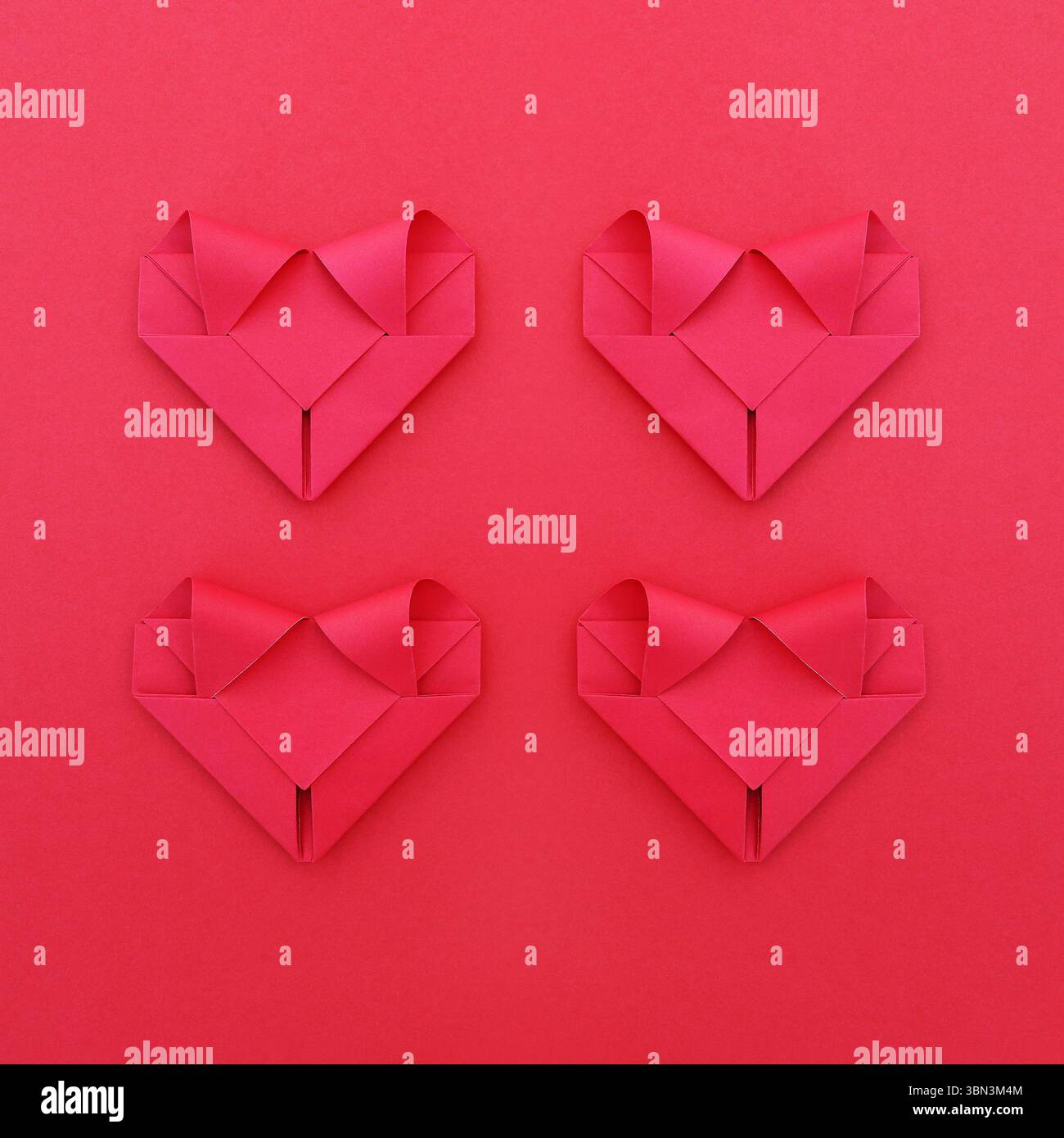 Four folding red paper hi-res stock photography and images - Alamy