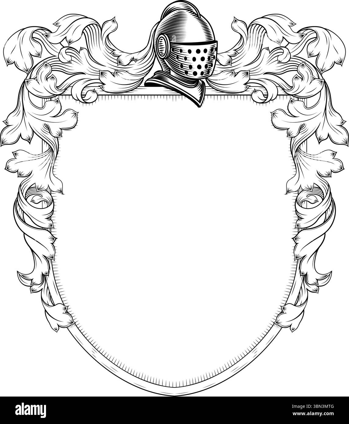 Coat of Arms Crest Family Heraldry Knight Shield Stock Vector Image ...