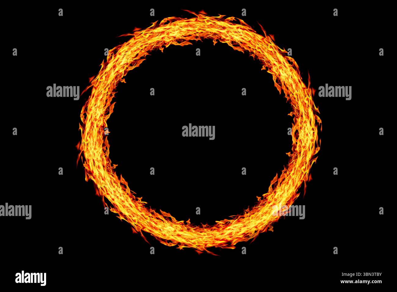 Round fire frame design hi-res stock photography and images - Alamy