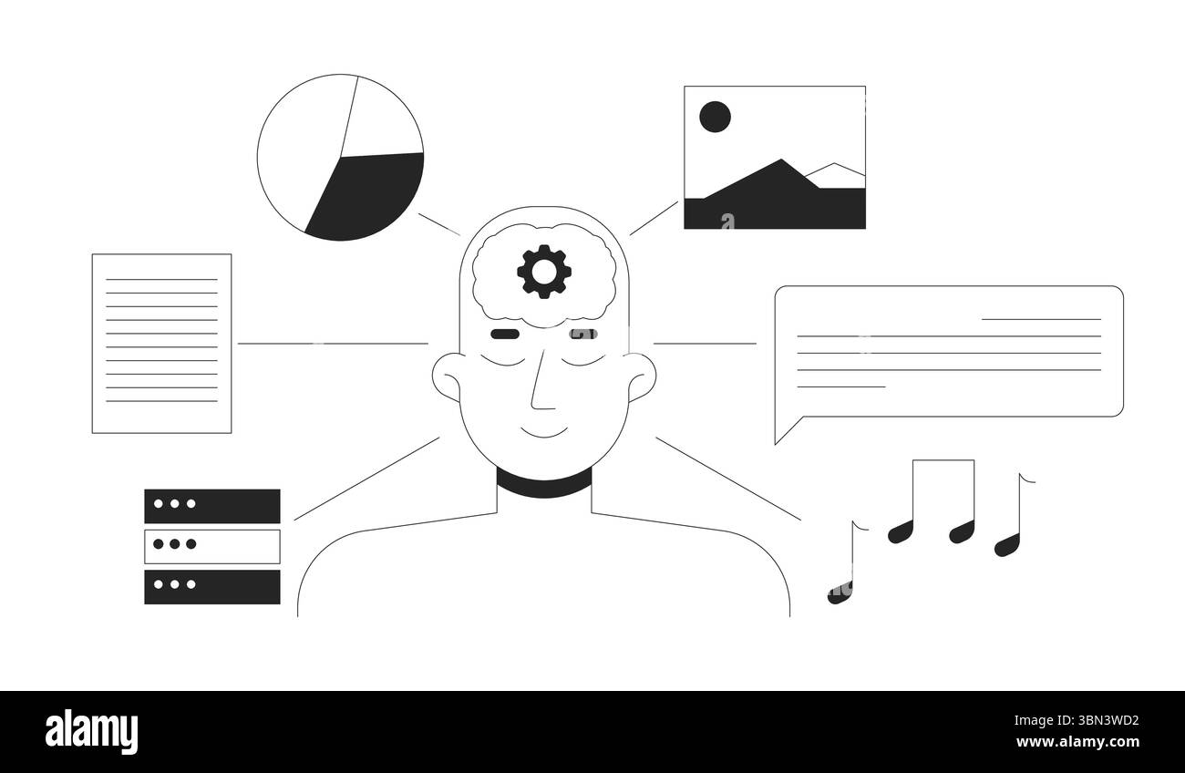 LLM training datasets line illustration concept Stock Vector Image ...